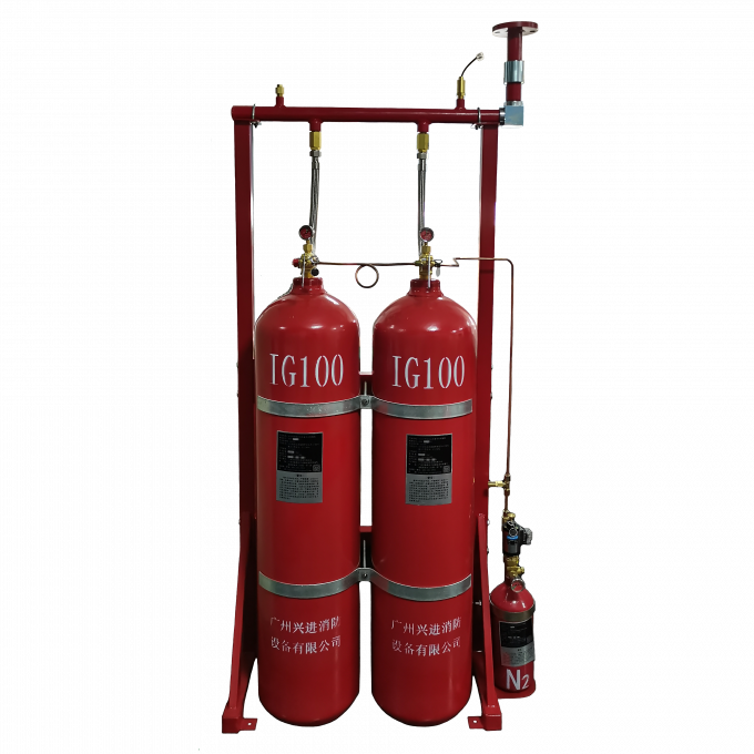 IG100 100% Pressurized Nitrogen Inert Gas Fire Suppression System Fire Suppression Pipe Network Type