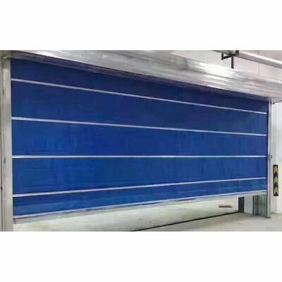 Fireproof Blue Inorganic Fire Roller Shutter With Double Track Polymer ...