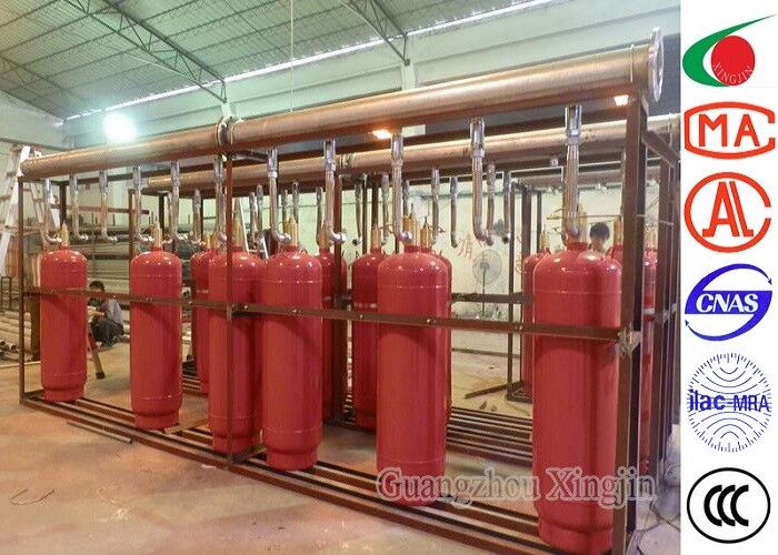 Automatic FM200 Fire Suppression System Piped Network Type Single or ...