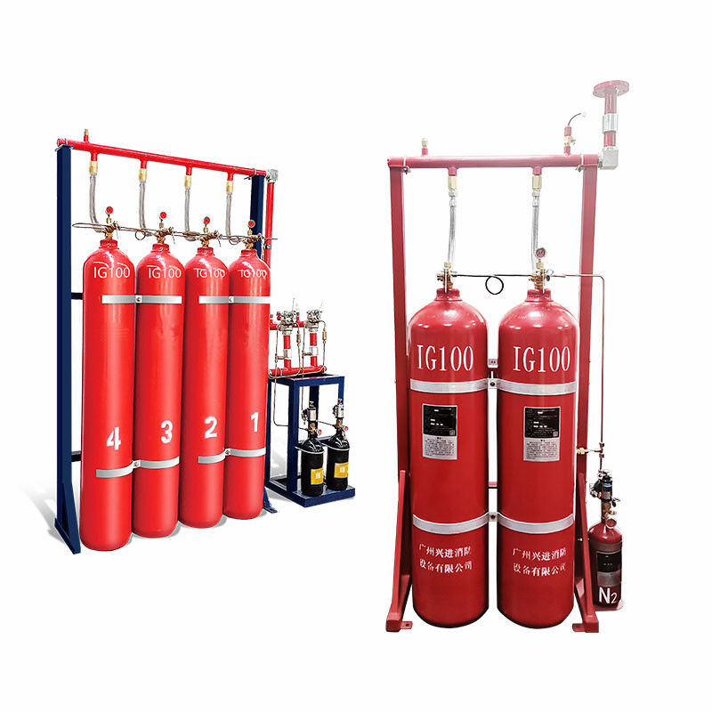 IG100 Intert Gas Fire Suppression System With 80L 90L Capacity And Pipe ...