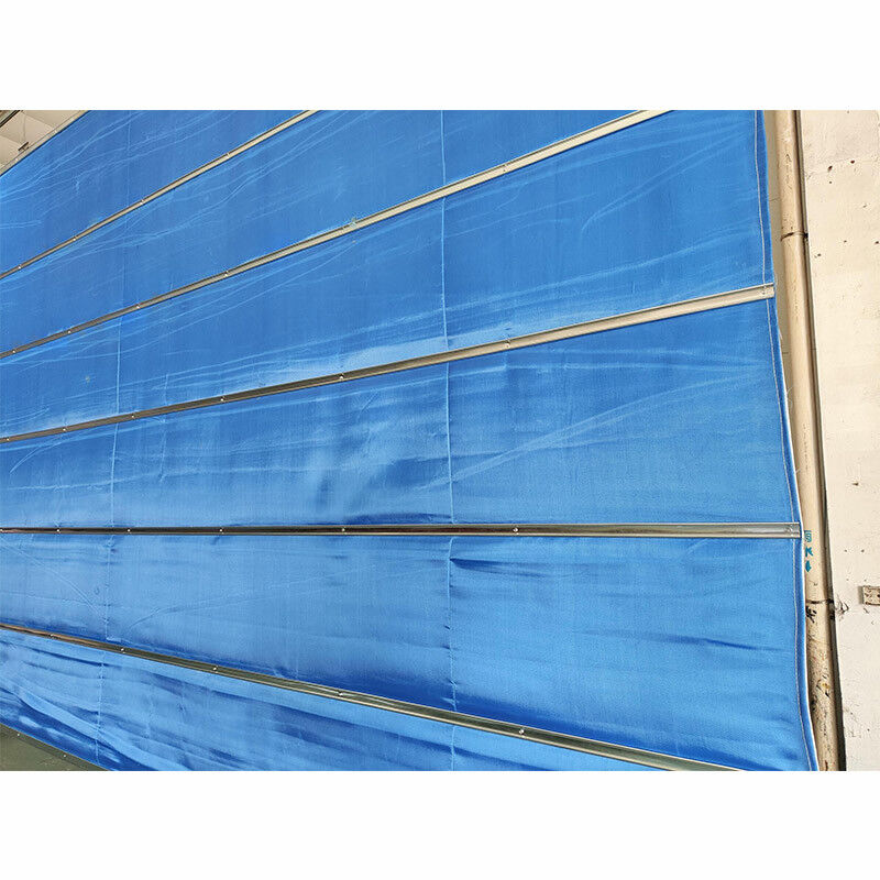 Blue Super Fabric Inorganic Fire Roller Shutter For Wall-Mounted ...