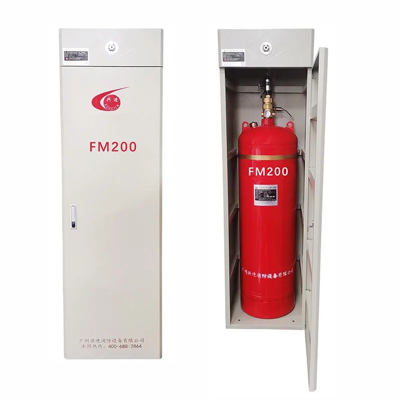 Red FM200 Cabinet Fire Suppression System For Fire Protection Level A B ...