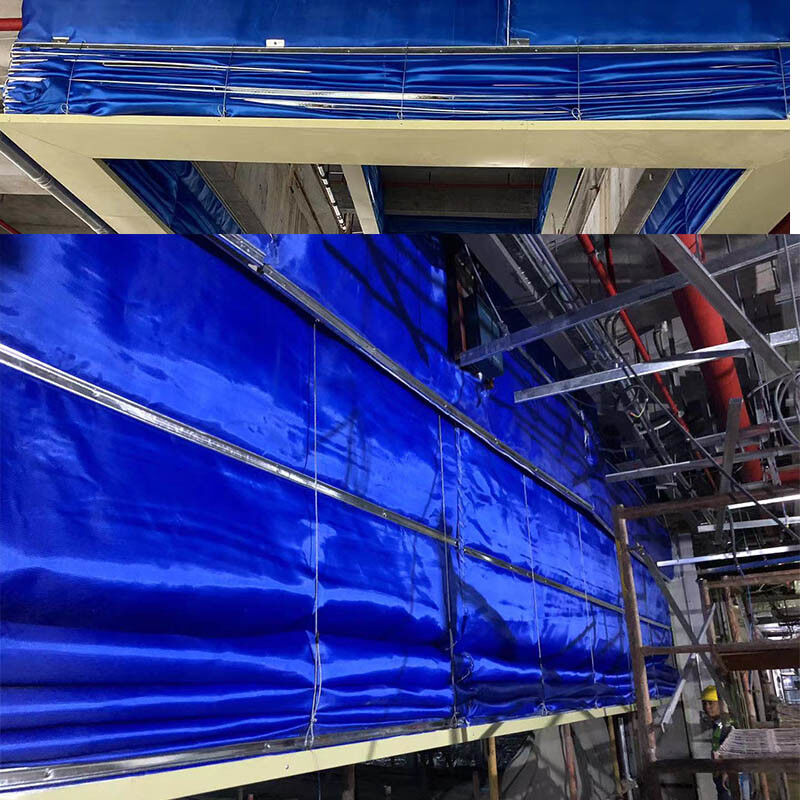 Automated Wall Mounted Inorganic Fire Roller Shutter Double Track For ...