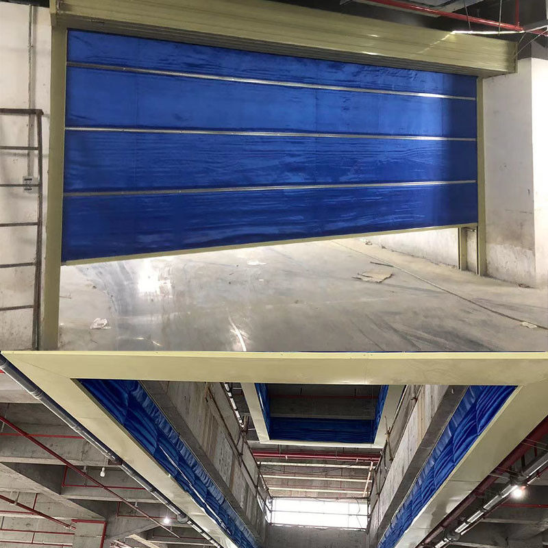 Heat Resistance Fire Curtain Rolling Shutter Door Blue Inorganic Fire ...