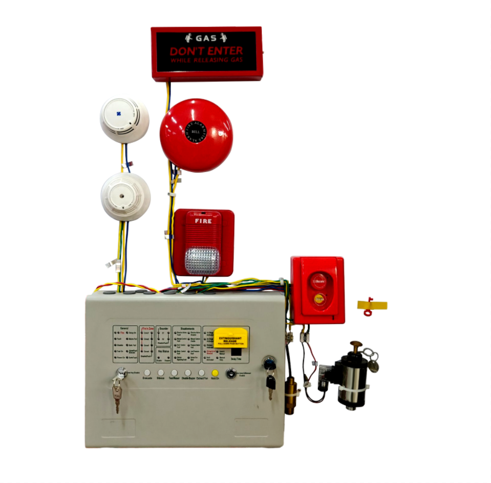 Complete Automatic Fire Alarm System Smoke Heat Detection Control Panel ...