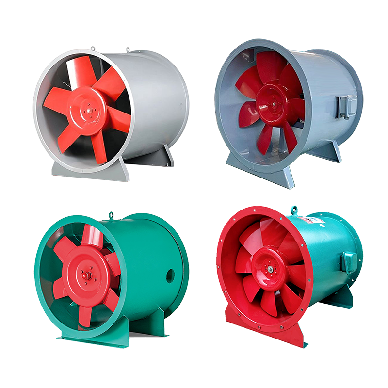 Low Noise Axial Flow Fire Smoke Exhaust Fan For High-Rise Buildings ...