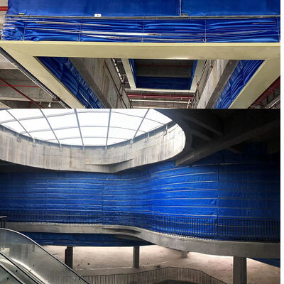 Blue Fire Curtain Rolling Shutter Door Super Inorganic Fabric Total ...