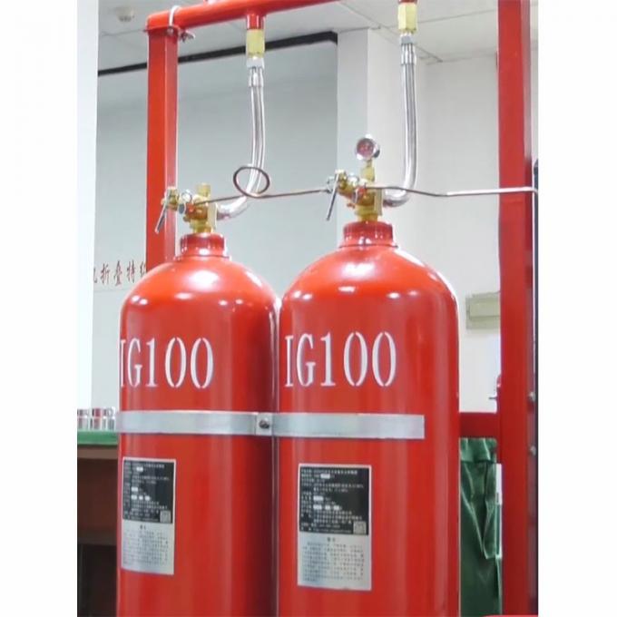 80L Red IG100 Inert Gas Fire Prevention System Automatic