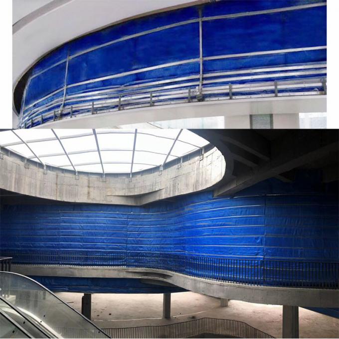 Blue Fire Curtain Rolling Shutter Door Super Inorganic Fabric Total ...